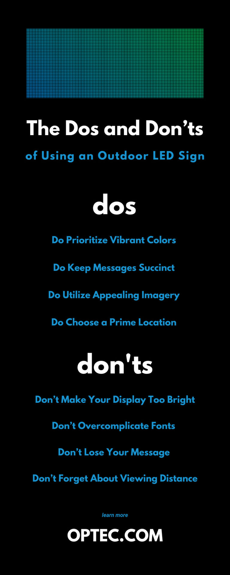 The Dos and Don’ts of Using an Outdoor LED Sign